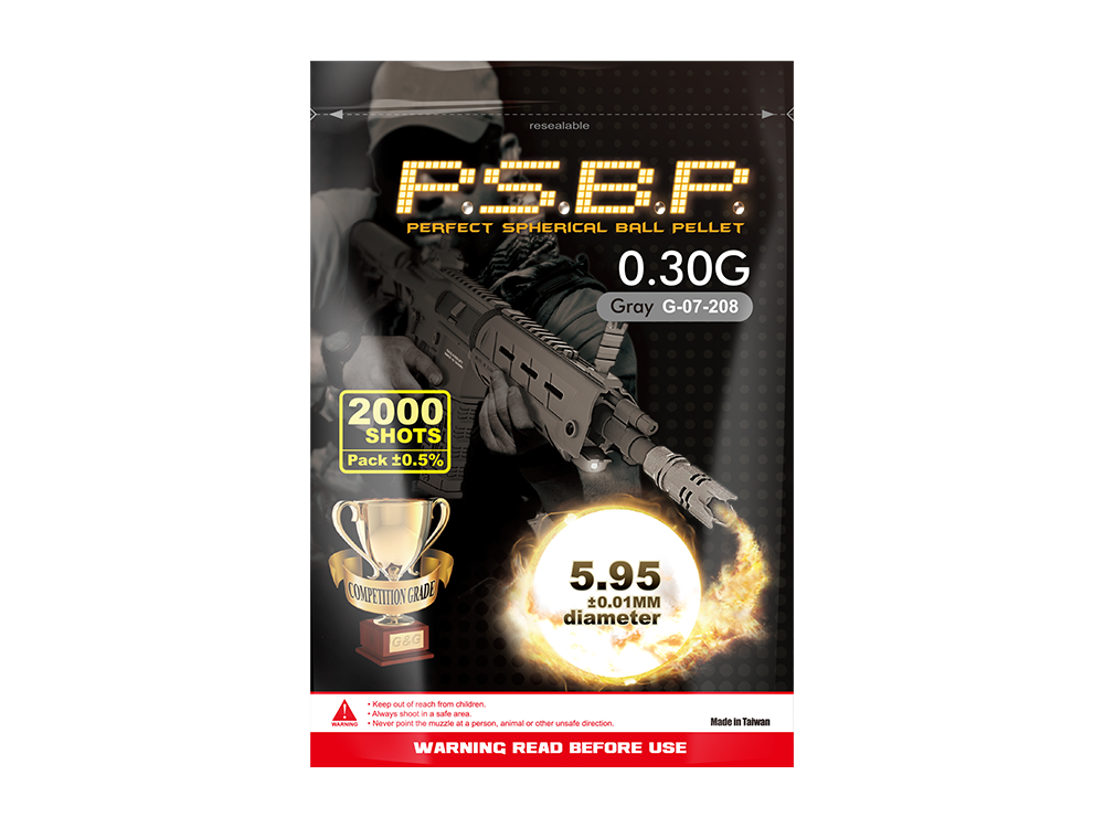 Perfect BB 0.3g 2000R/Pack (Gray) | G&G ARMAMENT