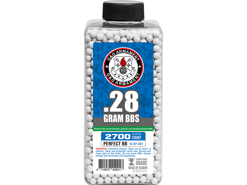 Perfect BB 0.28g (Can/2700 Pellets) (White) | G&G ARMAMENT